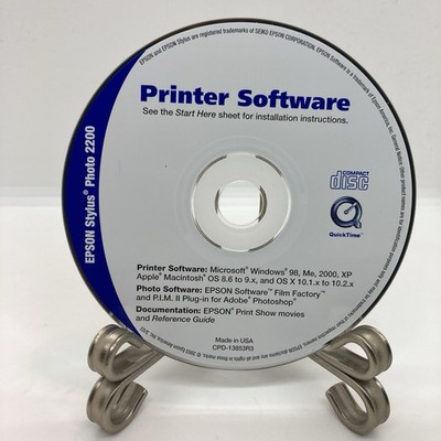 Setup CD ROM for Epson Stylus Photo 2200 Printer Software for Windows ...