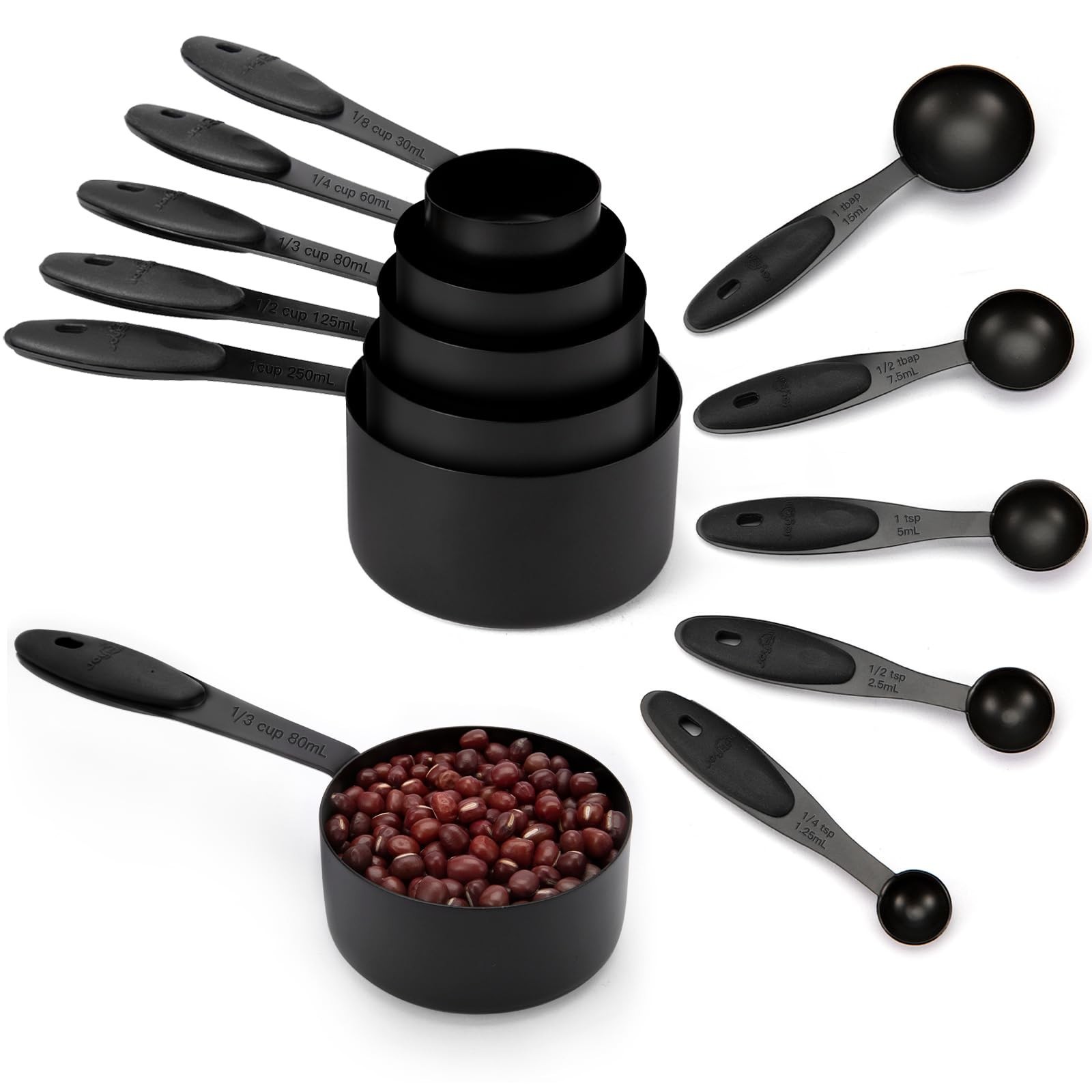 Joyhill Measuring Cups and Spoons Set of 10 Piece, Stainless Steel ...