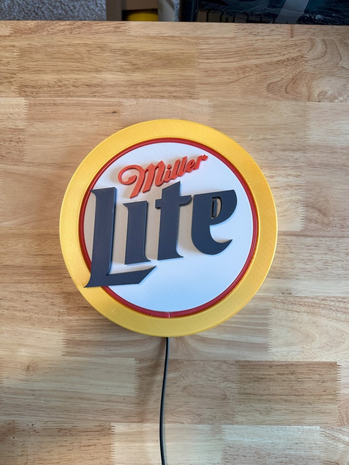 Miller Lite, Man Cave, Neon LED Sign 10" or 14" | eBay