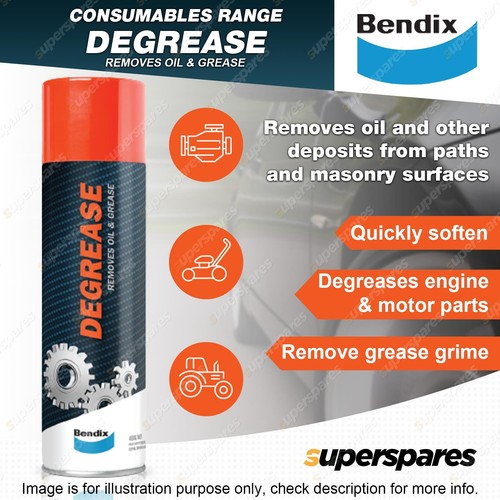 1x Bendix Degrease Removes Oil Grease 400g Spray Can Powerful ...