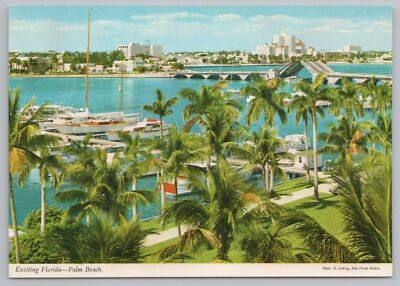Transportation~Ship~Pal Beach Florida~Harbor~Draw Bridge~Continental ...