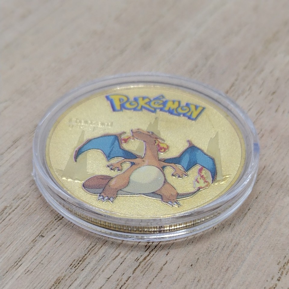 Pokemon Charizard Gold Plated Collectible Coin Souvenir Coin in Case | eBay