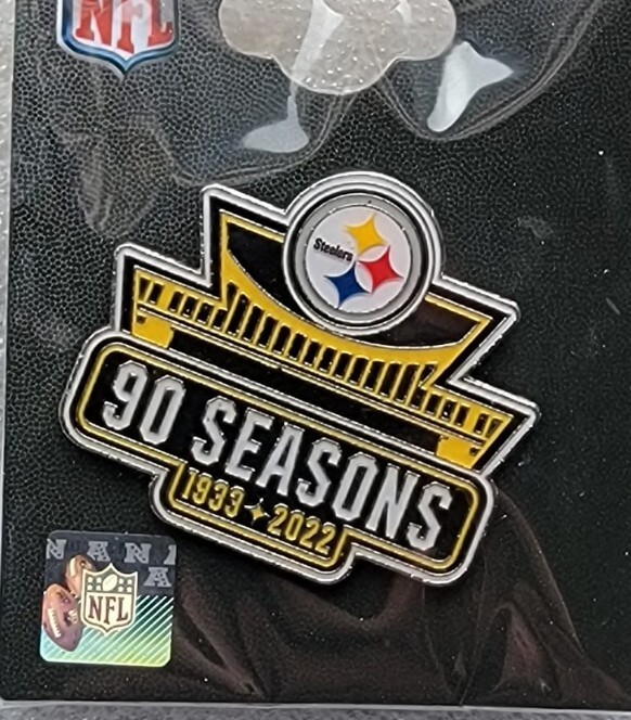 Pittsburgh Steelers 90th 90 Seasons 1933 - 2022 Lapel Pin GAME DAY SIZE ...