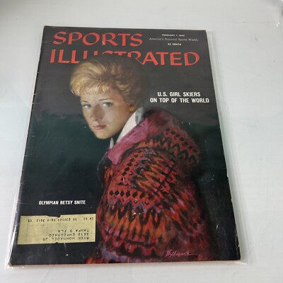 1960 FEBRUARY 1ST SPORTS ILLUSTRATED MAGAZINE - OLYMPIAN BETSY SNITE ...