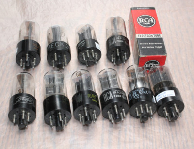 10 Rectifier Tubes ~ Six 6X5 ~ 4 6W4 Tubes ~ Various Makers ~ Testing ...