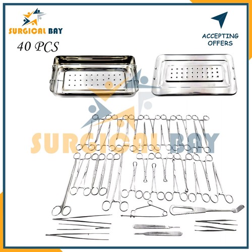 40 Pcs Appendectomy & Hernia Surgical Instruments With Box High Quality ...