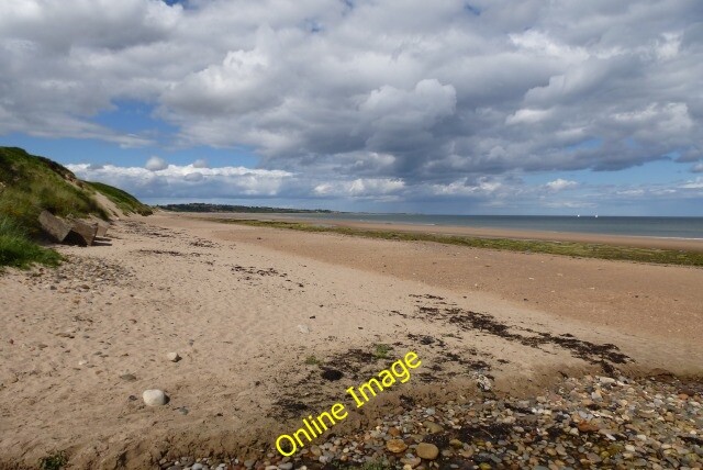 Photo 6x4 Beach between Alnmouth and Warkworth High Buston Looking ...