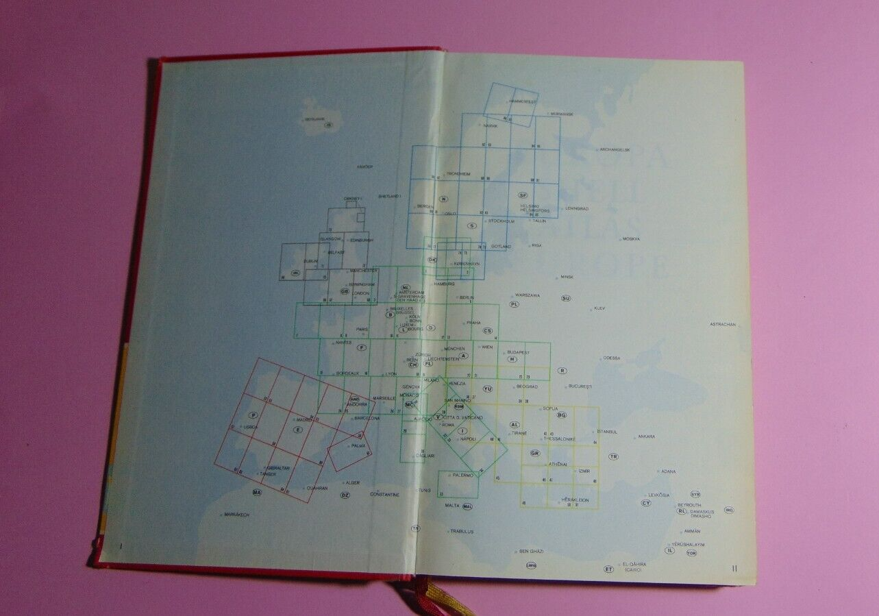 LIBRO EUROPA SHELL ATLAS EUROPE EDITION MAIR STUTTGART 1966/67 CARTE ...