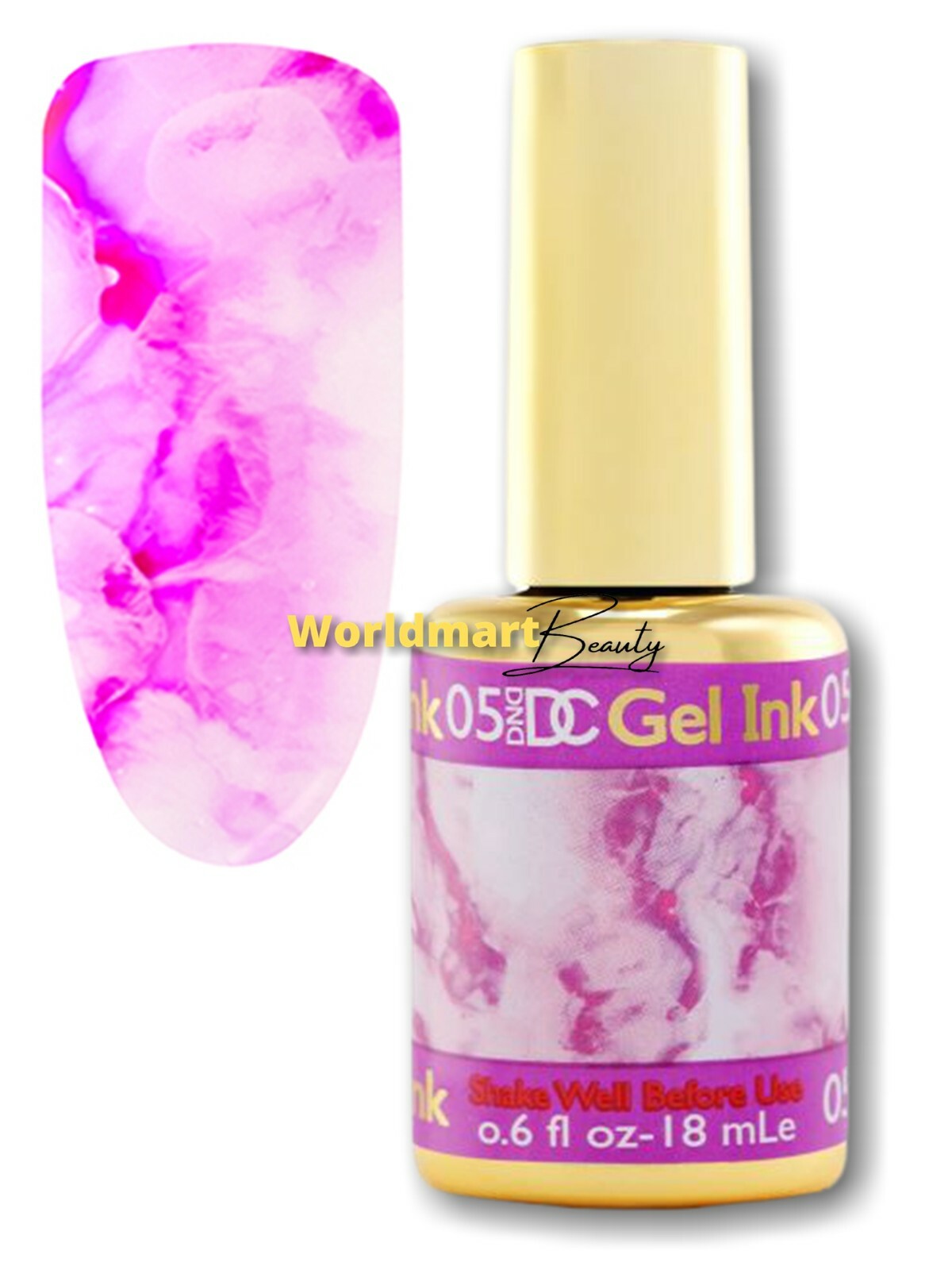 DND DC Gel Ink Marble Design UV/LED 0.6oz-18ml Gel Ink – DC05- Purple ...