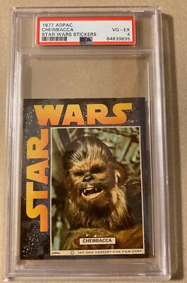 1977 ADPAC Star Wars Sticker, Chewbacca, PSA Graded: Very Good ...