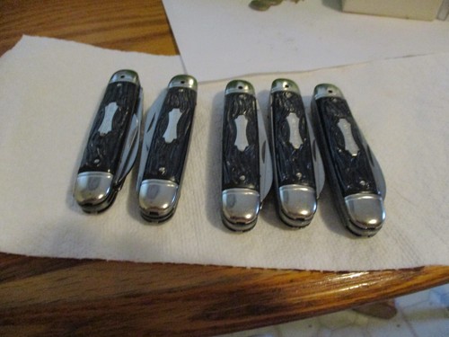 5 New Old Stock 4 Blade Forest Master Camp Pocket Knifes Colonial Knife ...