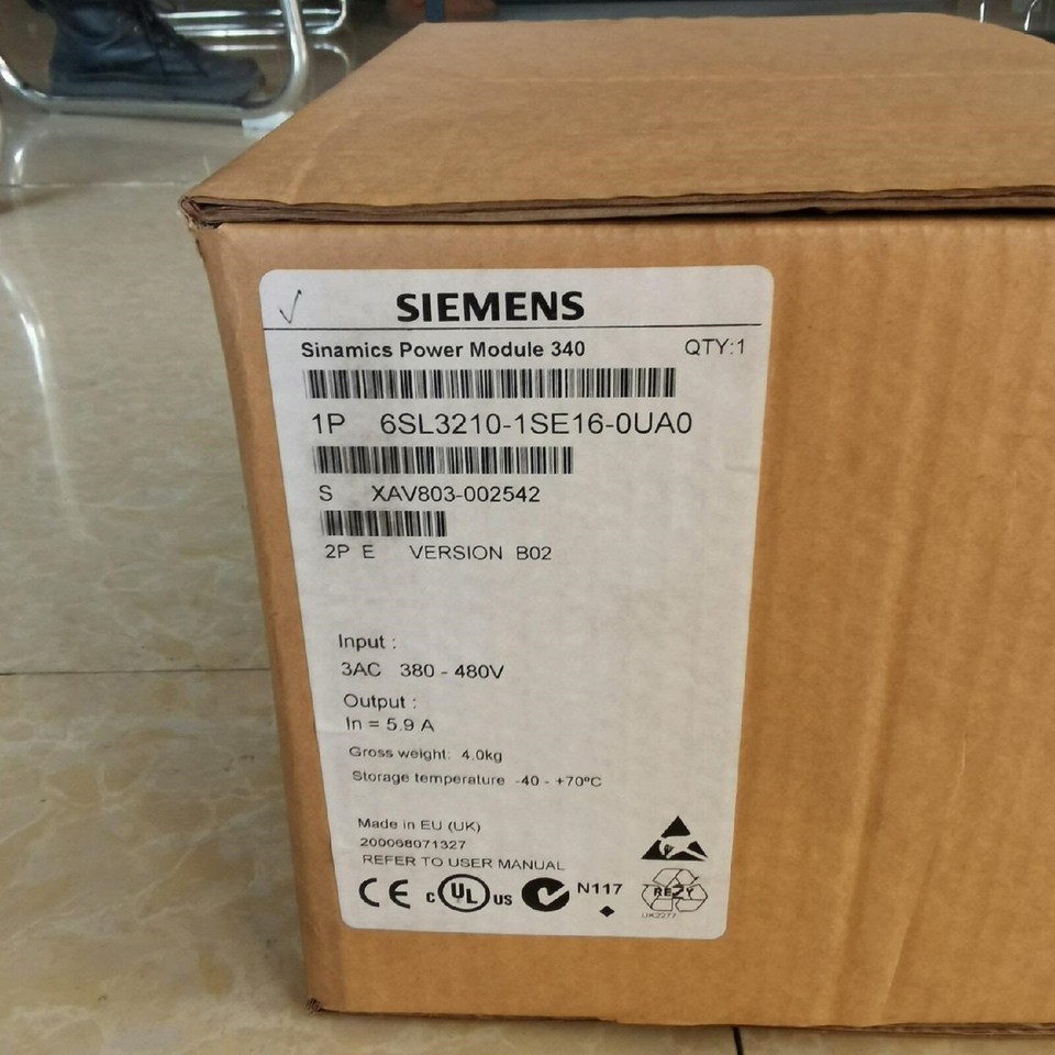 New Siemens converter Power Module PM340 6SL3210-1SE16-0UA0 6SL3 210 ...