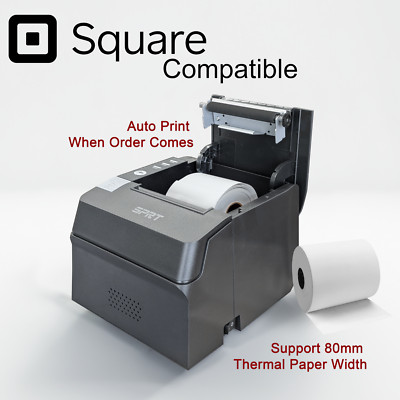80mm paper size Thermal Receipt Printer for SQUARE APP USB / Ethernet ...