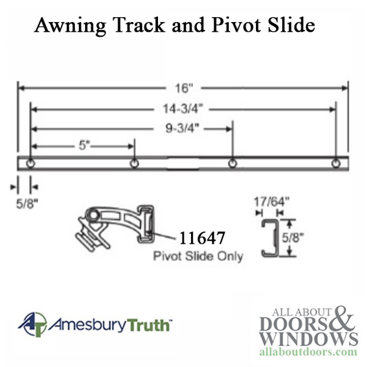 Truth Awning Track Pivot Slide For Maxim and | Grelly UK