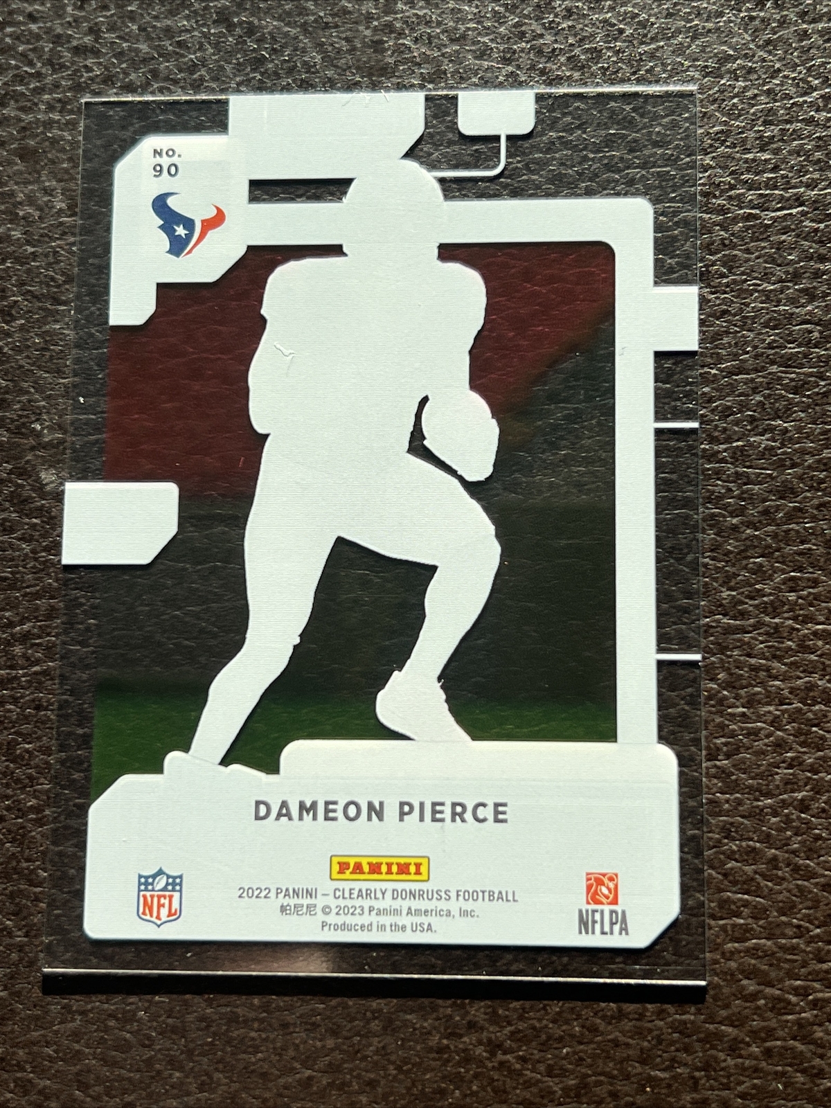 DAMEON PIERCE 2022 Panini Clearly Donruss Rated Rookie Houston Texans ...