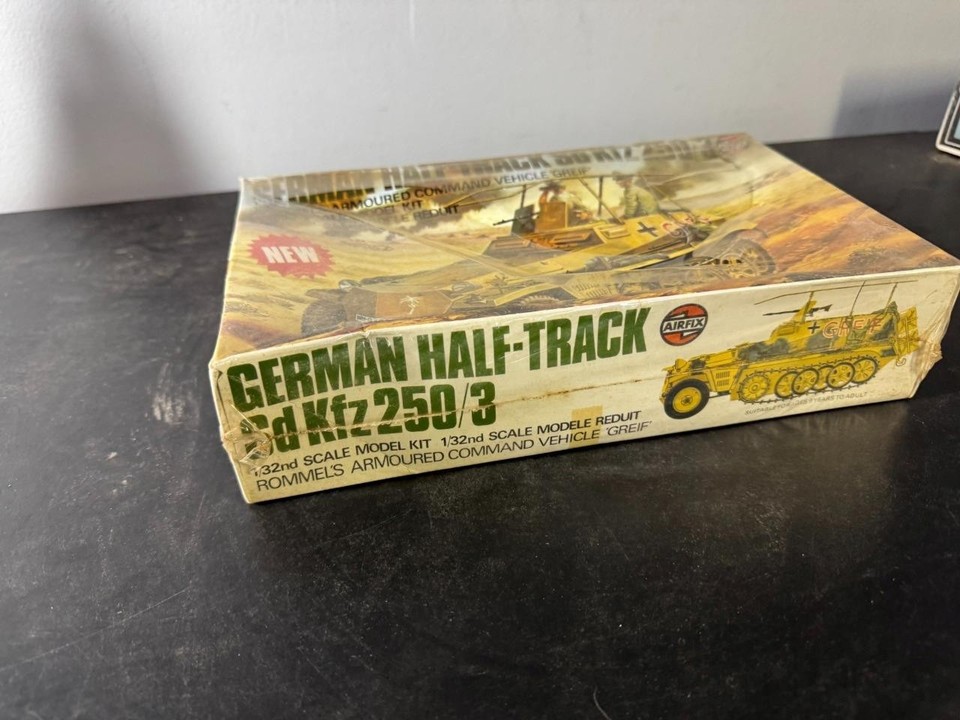 VINTAGE AIRFIX MODEL GERMAN HALF-TRACK SdKfz 250/3 ROMMELS COMMAND VEHICLE 1:32 | eBay