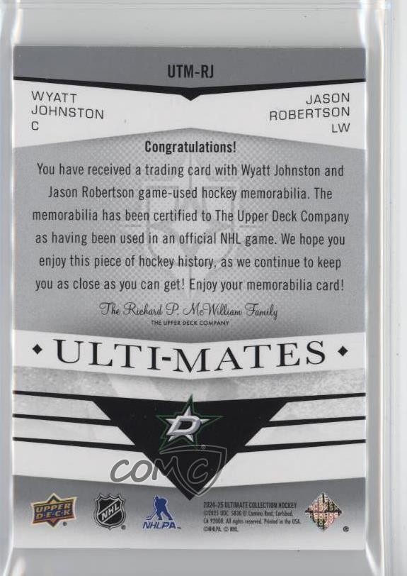 2024 Ultimate Collection Ulti-Mates Wyatt Johnston Jason Robertson #UTM ...