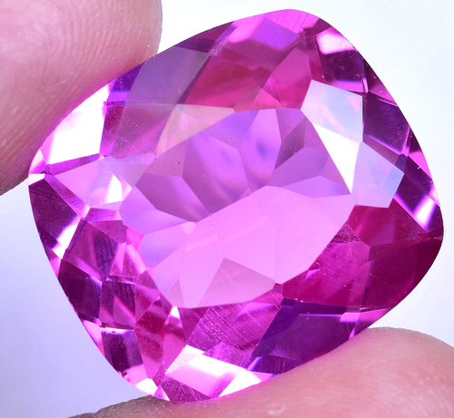 Natural Mogok Pink Ruby 41.45 Ct Cushion Cut Flawless Certified Loose ...