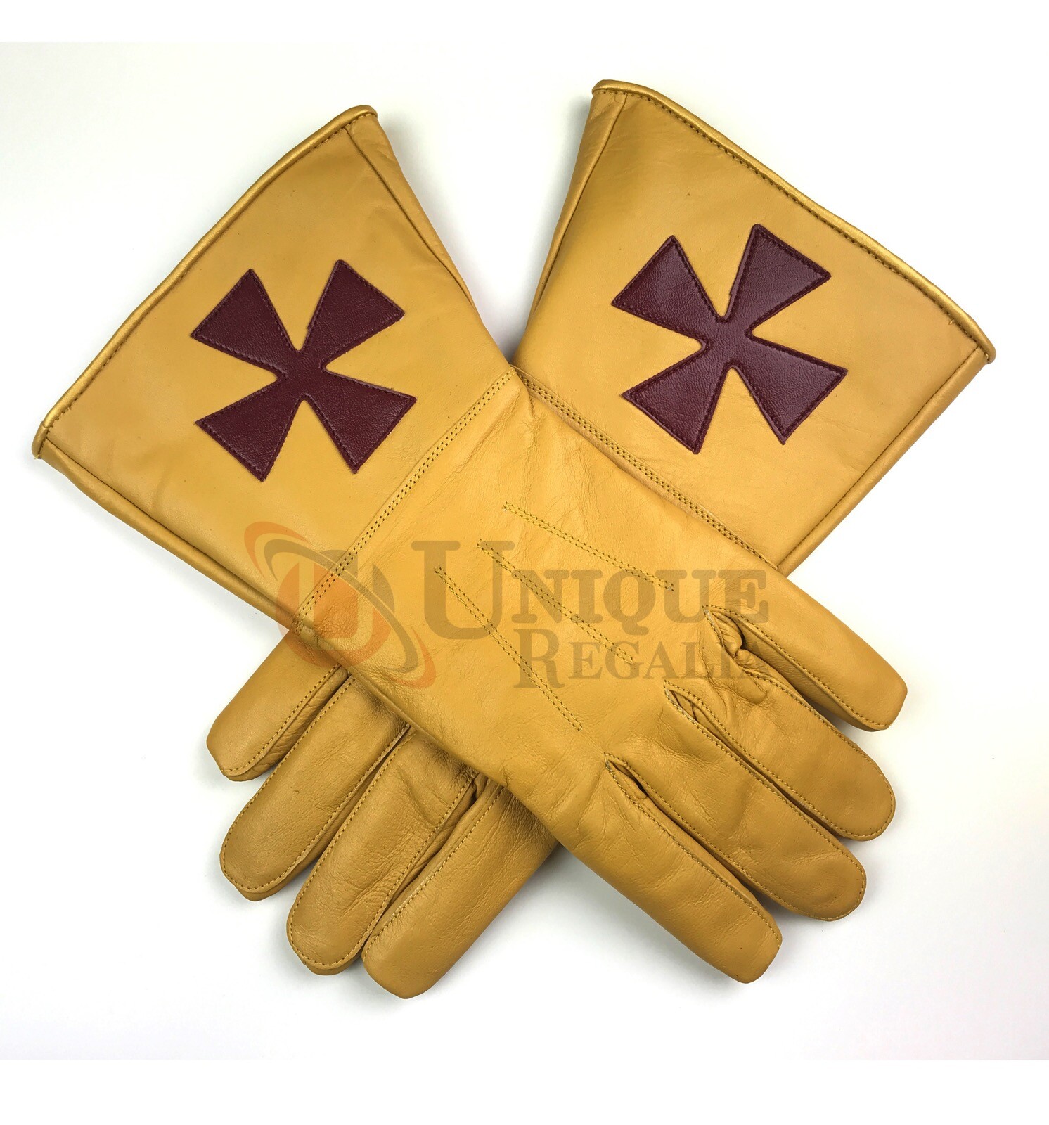 High quality Masonic Knight Templar KT Gauntlets Soft Leather Gloves | eBay