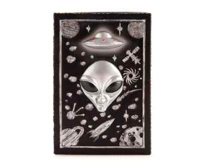 Alien Trinket Box Storage Resin Jewellery Box Metallic Space Silver ...