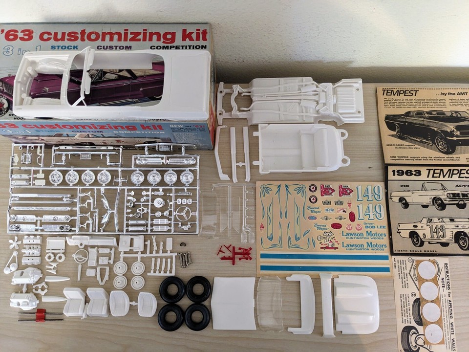SUPER RARE! *ORIGINAL VINTAGE AMT 1963 PONTIAC TEMPEST CONV KIT ...