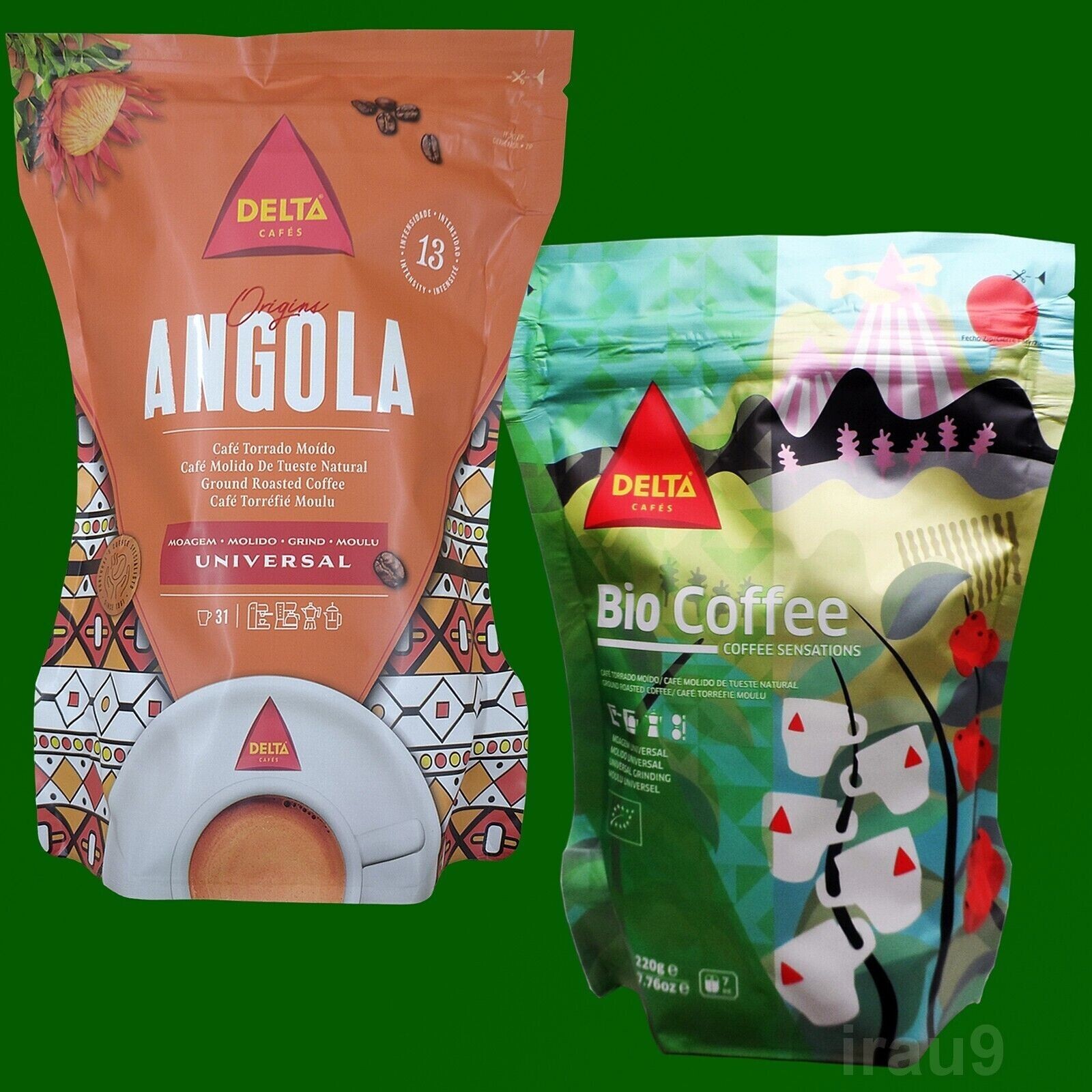 Ground Coffee Angola + Bio Arabica & Robusta Portuguese 2x 220g Delta ...