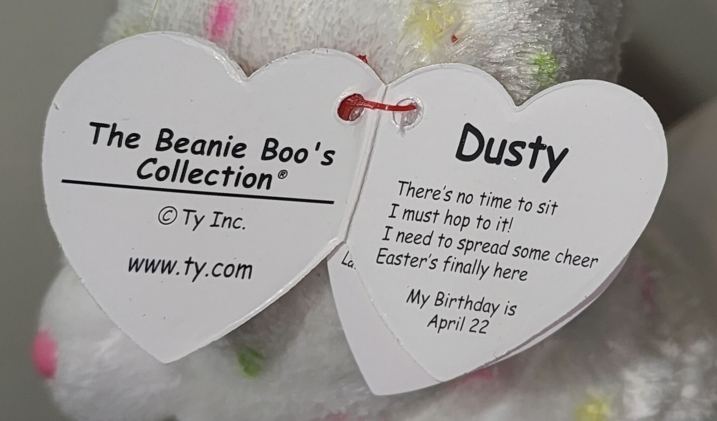 Ty Beanie Boos - DUSTY the Easter Bunny Rabbit 6" NEW MWMTs Stuffed ...