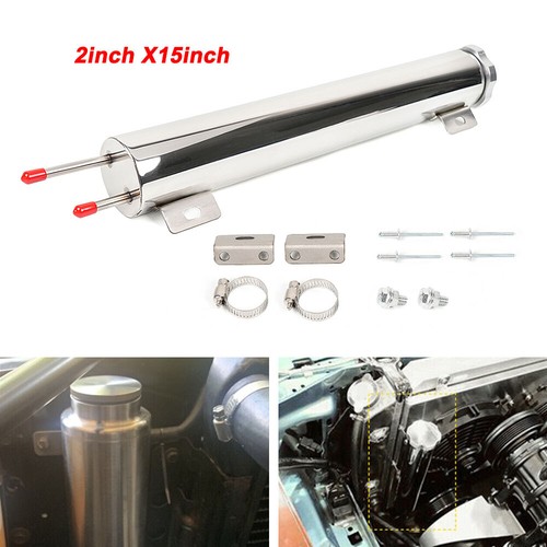 Polished Stainless Steel Radiator Coolant Overflow Catch Puke Tank 24OZ ...