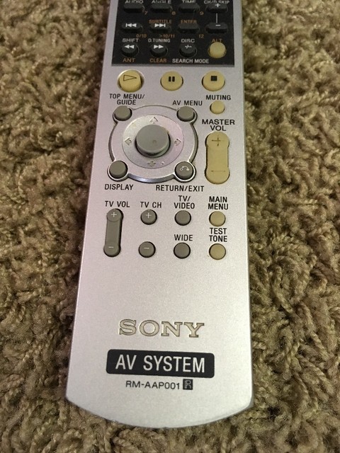 Sony Rm-aap001 A/v System DVD Player Remote Control Ht-9900m 5950dp ...