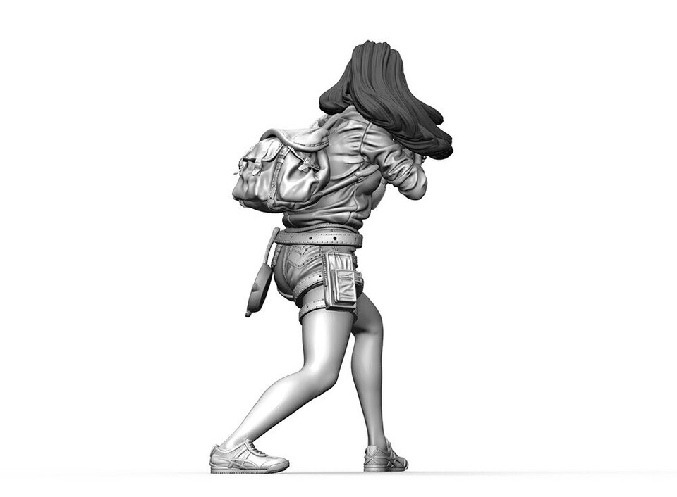 1/35 Scale Resin Figures Model Kit Beauty Soldier Girl Unpainted ...