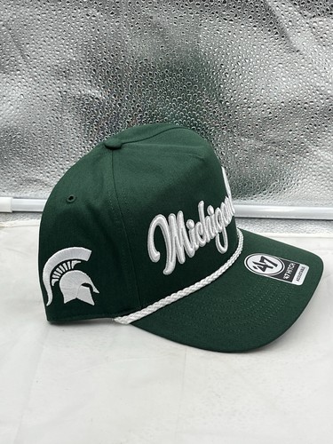 Michigan State Spartans NCAA '47 Brand Green Hitch Adjustable Snapback ...
