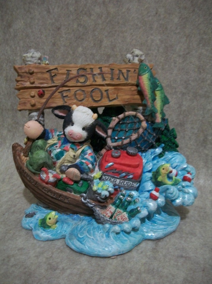 Fishing Fool - 3D Fishing - Mary Moo Moo Cow Figurine | eBay