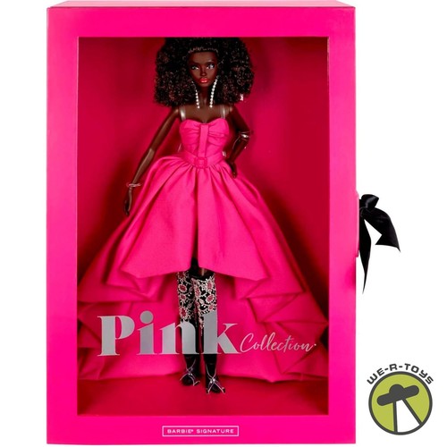 Barbie Pink Collection African American Doll in Long Fuchsia Dress ...