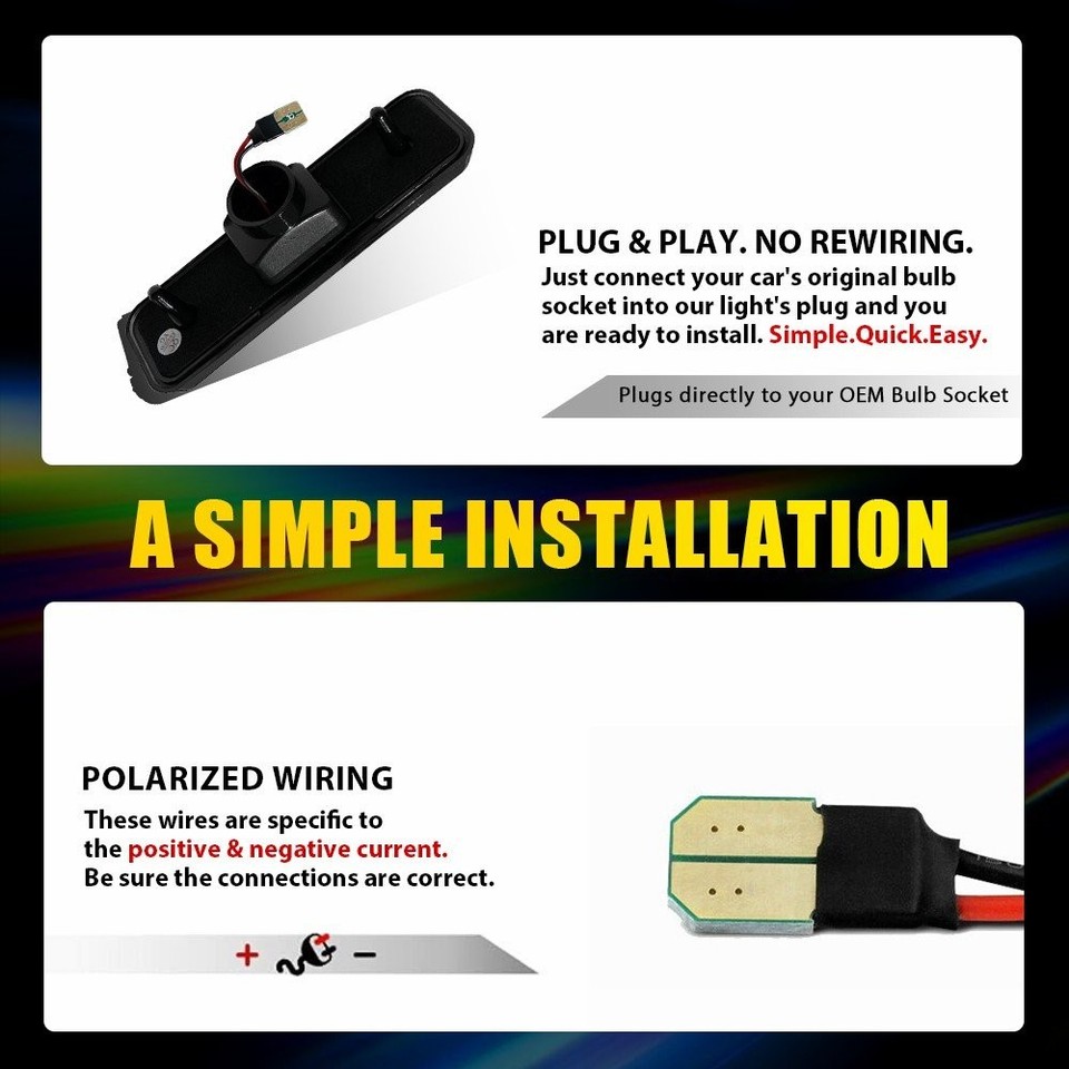 2PC Clear Lens White LED Front Side Marker Light Lamp For Dodge D100 ...