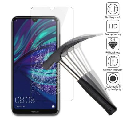 For Huawei Y7 2019 New Thin Clear 9H Tempered Glass Screen Protector ...