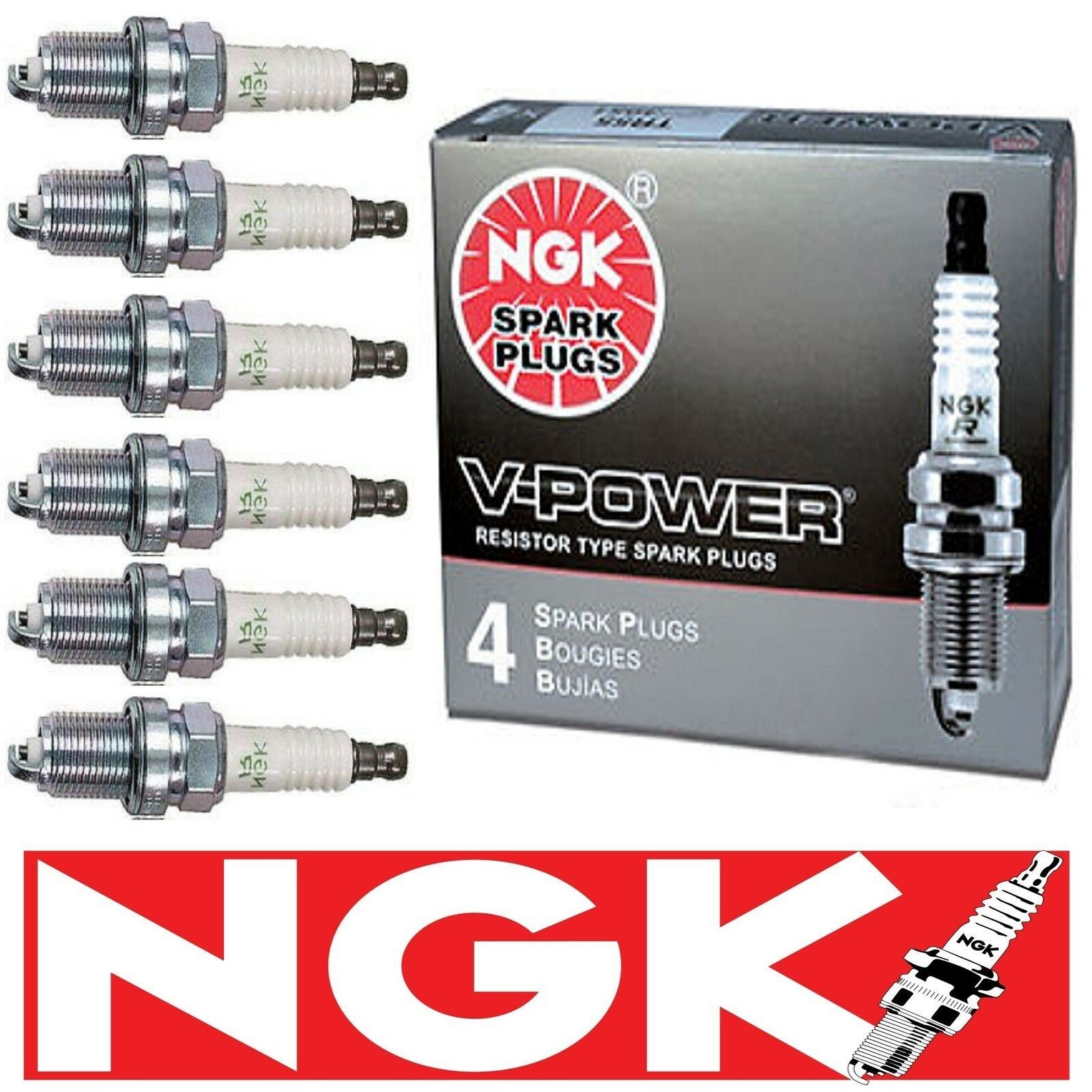 6 NGK GR45 #4268 Spark Plug - V-power | eBay