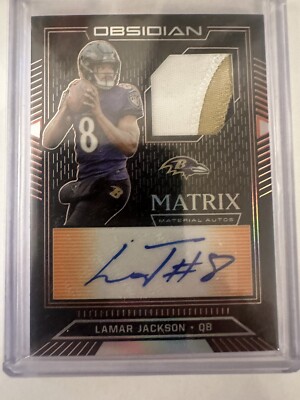 lamar jackson autograph card obsidian Matrix 2019 6/15 | eBay