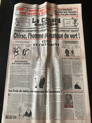 Le Canard Enchainé 28/07/2004; Le plan climat de Chirac fait "Pschitt ...