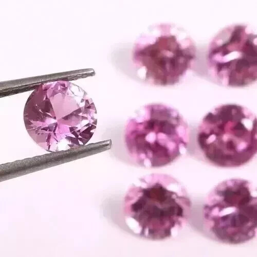 Natural Pink Sapphire Round Shape Lot AAA Quality 5x5 MM - 25 Pcs Loose ...