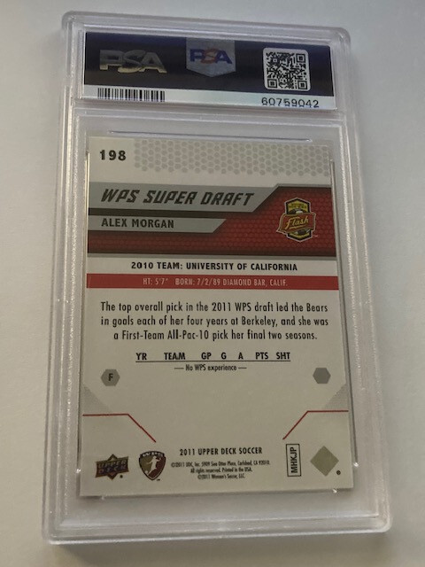 ALEX MORGAN 2011 Upper Deck MLS #198 Card, PSA 10 (GEM MT) | eBay