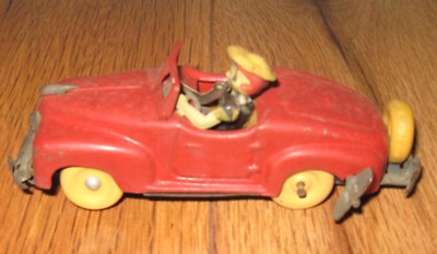 Vintage Antique Red Wind Up Convertible Car Made In Occupied Japan ...