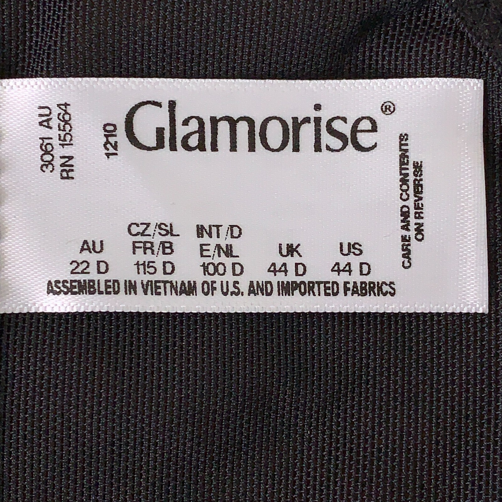 Glamorise Magic Lift Women's 44D Black Natural Shape Front-Close ...