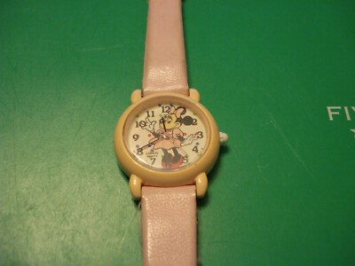 RARE VINTAGE MICKEY MINNIE MOUSE LORUS PINK LADIES DISNEY WATCH | eBay