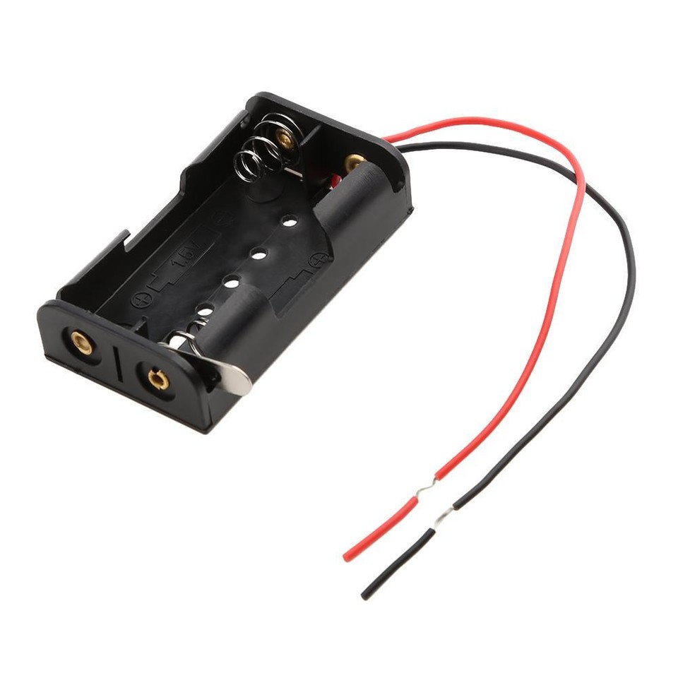 AU 2 Slots AA Batteries Case Holder Plastic Battery Storage Cartridge ...