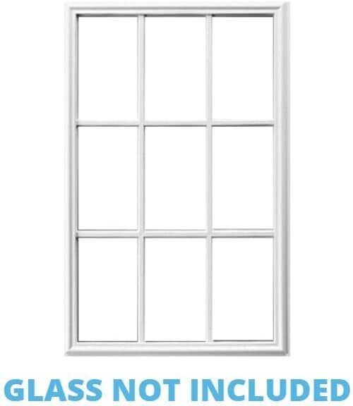 Universal White 22x36 9-Lite Entry Door Frame Replacement Kit -Glass ...