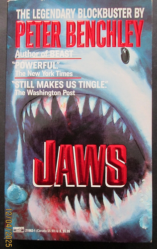 PETER BENCHLEY : (JAWS) ORIGINAL HAND SIGN AUTOGRAPH PAPERBACK BOOK ...