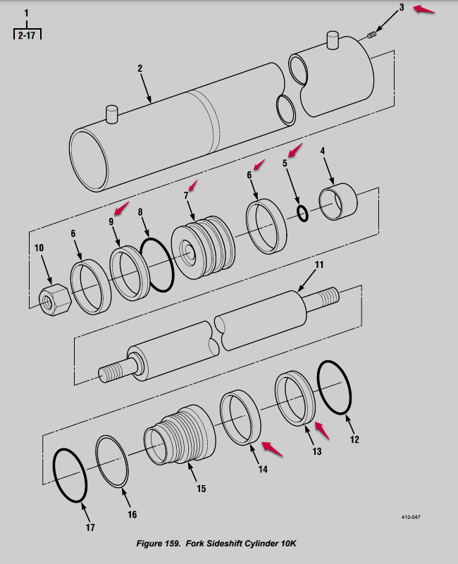 JLG SKYTRAK TRAK ATLAS 10K SIDESHIFT CYLINDER SEAL KIT 24685X | eBay