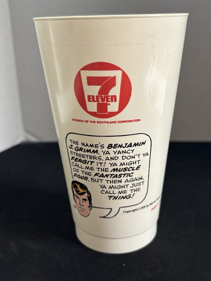 1970s Vintage 7-11 7-Eleven Marvel Comics Fantastic Four The Thing ...