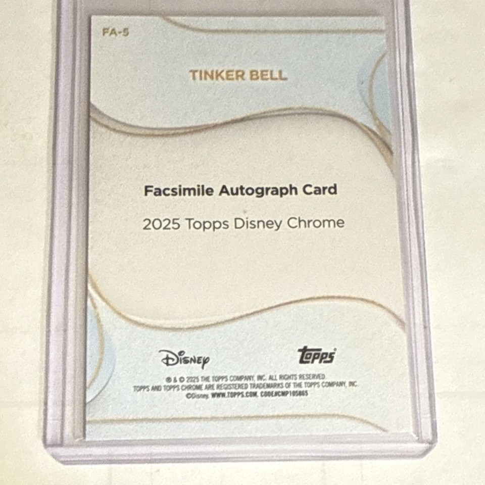 2025 Topps Chrome Disney Tinker Bell Red Black Wave Refractor Auto 24/28 | eBay