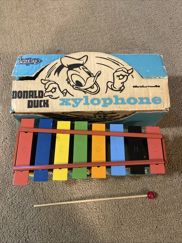 Vintage 1960s Walt Disney Productions Donald Duck Xylophone Orig Box ...